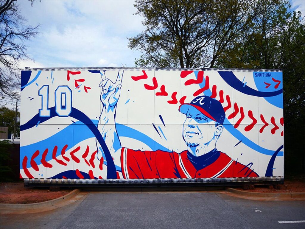 Atlanta Braves / Chipper Jones – Murals & Public Art / Sanithna Phansavanh